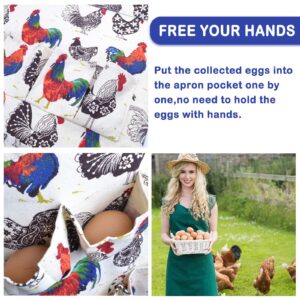 DatingDay Chicken Egg Farm Eggs Gathering Collecting Apron Pocket Perfect for Holding Multiple Egg (30cm*25cm)-3 Pockets for Children