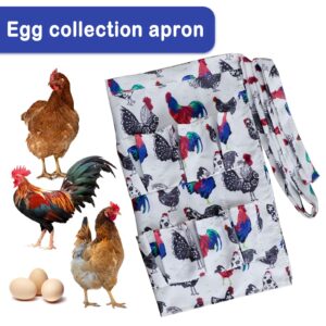 DatingDay Chicken Egg Farm Eggs Gathering Collecting Apron Pocket Perfect for Holding Multiple Egg (30cm*25cm)-3 Pockets for Children