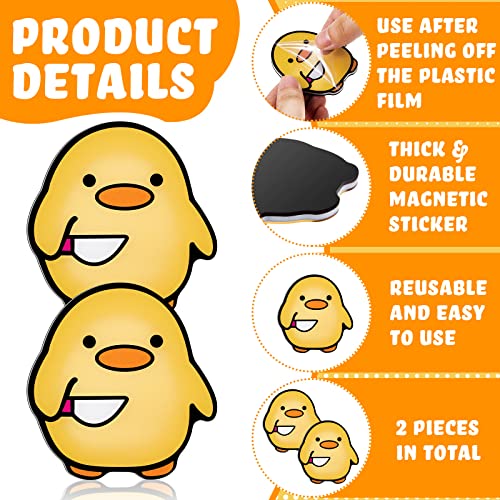 2 Pcs Duck with Knife Magnet Decal Duck Fridge Magnets Funny Duck Refrigerator Magnets Duck Magnetic Stickers Decals