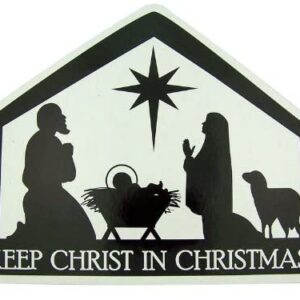 Keep Christ in Christmas Nativity Stable 8-inch Auto Magnet Decoration