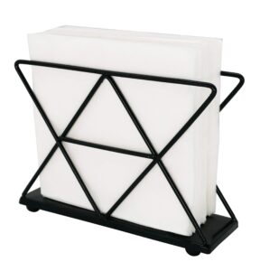 owlgift black modern geometric triangle metal wire upright napkin holder