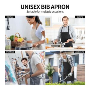 Personalized Aprons with Two Pockets Custom Apron for Men Design Your Own Photo Logo Name Chef Apron Free Regulating Length Durable Waterproof Kitchen Cooking Apron for Painting Grill Baking Unisex