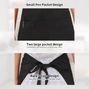 Shmimy Personalized Custom Waist Apron For Men Women Kitchen Cooking Aprons Customized with Pockets Name Text Logo Picture