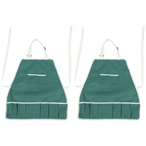 yardwe kids gardening apron 2pcs kids gardening canvas apron fruit picking apron toddler working apron with pockets gardening