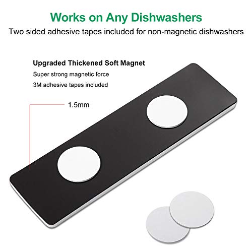 Clean Dirty Magnet Sign for Dishwasher，Taste Season Super Strong Magnet, Easy to Read Non-Scratch Magnetic，Sliding Indicator with Clear, Bold & Colored Text (Silver)