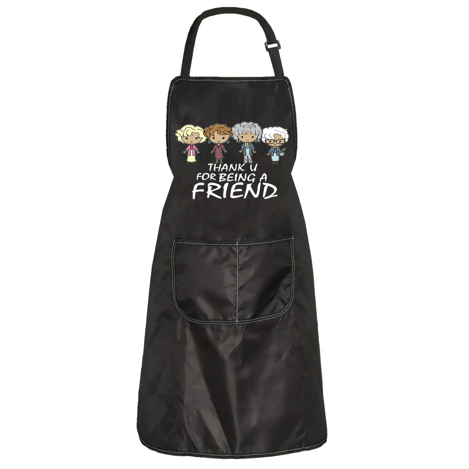 ZJXHPO Golden Inspired Apron Gift Golden Fans Gift BFF Housewarming Gift Friendship Gift Golden TV Show Bib Apron Gift (friend apron)