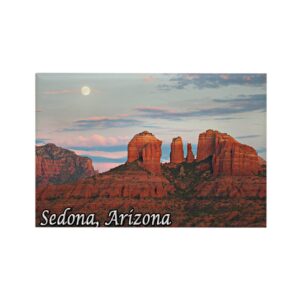 cafepress cathedral rock, sedona, az rectangle magnet, 3"x2" refrigerator magnet