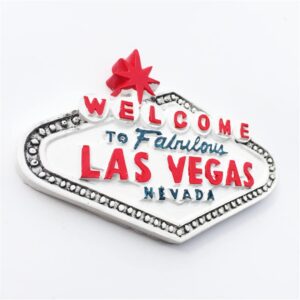 3D Las Vegas USA America Fridge Magnet Travel Souvenir Refrigerator Magnetic Sticker Hand Painted