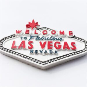 3D Las Vegas USA America Fridge Magnet Travel Souvenir Refrigerator Magnetic Sticker Hand Painted