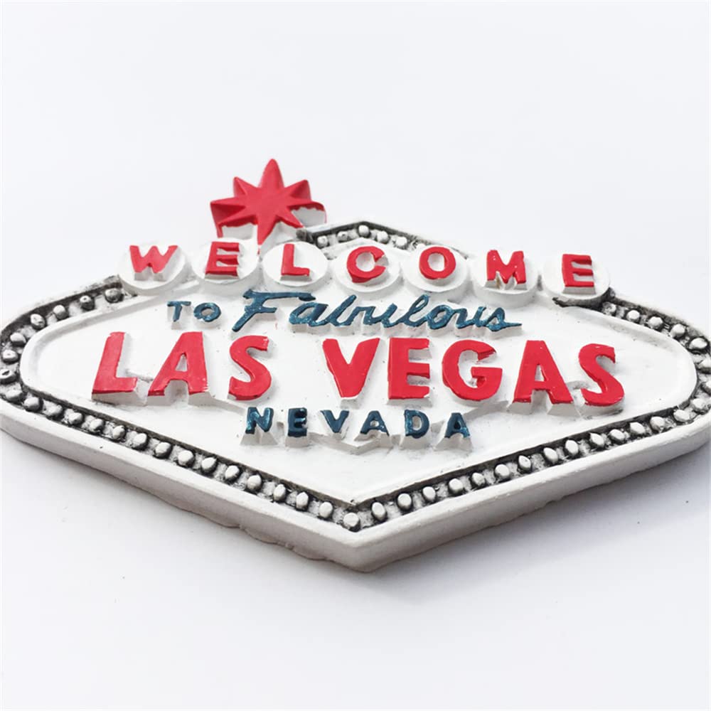 3D Las Vegas USA America Fridge Magnet Travel Souvenir Refrigerator Magnetic Sticker Hand Painted