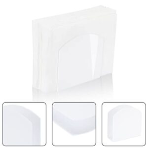 MAJOYLIFE Acrylic Napkin Holder 2 Pack,Thickened U-shaped Napkin Dispenser,Cocktail Wavenapkin Holders for Kitchen Restaurant Bar and Cafe(White)