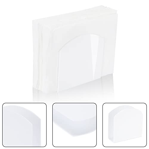 MAJOYLIFE Acrylic Napkin Holder 2 Pack,Thickened U-shaped Napkin Dispenser,Cocktail Wavenapkin Holders for Kitchen Restaurant Bar and Cafe(White)