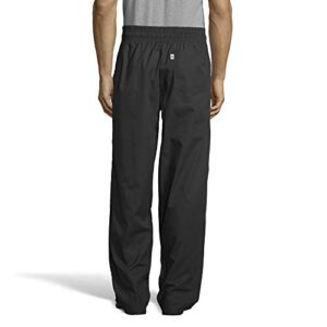 Uncommon Threads mens Classic Baggy With 3" Elastic Waist Chefs Pants, Black, X-Large US