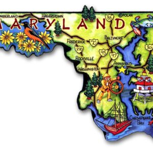 Maryland Artwood State Magnet Collectible Souvenir by Classic Magnets