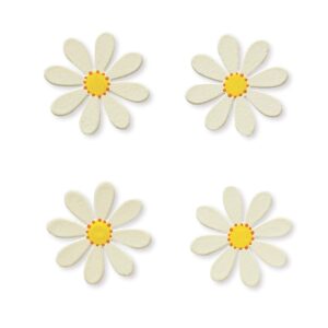 roeda brighten your life 22028w white vibe daisy magnets set of 4