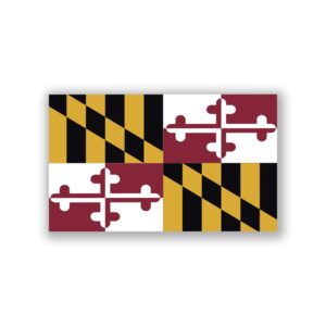 maryland state flag magnet | 5-inches by 3-inches | premium quality heavy duty magnet | magnetpd326