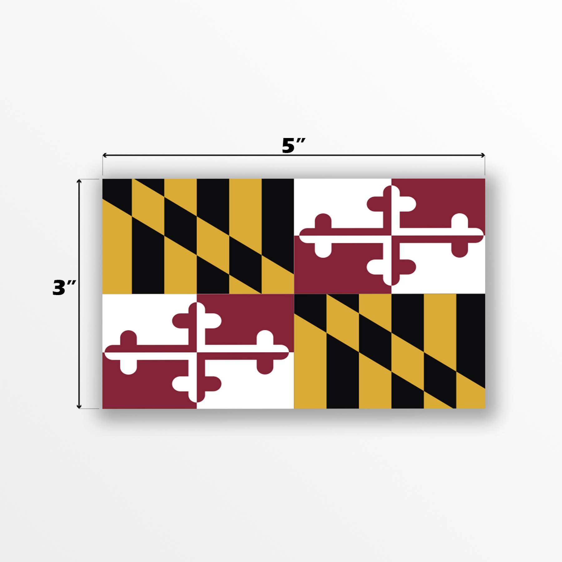 Maryland State Flag Magnet | 5-Inches by 3-Inches | Premium Quality Heavy Duty Magnet | MagnetPD326