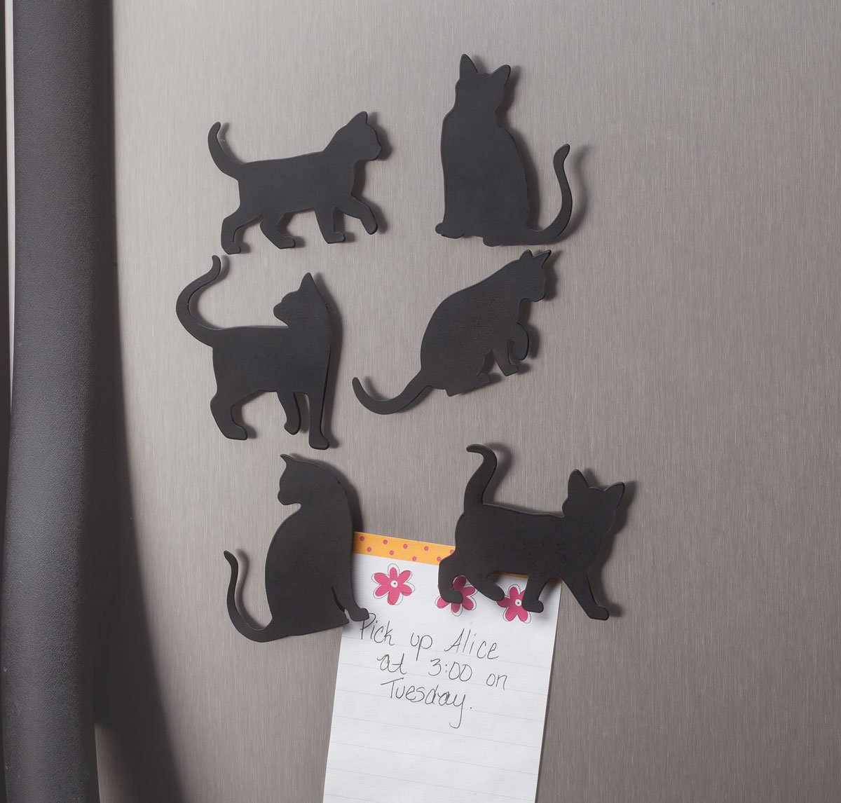 Fox Valley Traders Cat Silhouette Fridge Magnets, Set of 6, Black, One Size Fits All