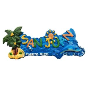 3d san juan puerto rico united states of america fridge magnet travel souvenir gift home kitchen refrigerator decoration magnetic sticker craft collection