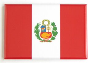 flag of peru fridge magnet (2 x 3 inches)