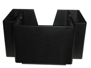 wooden classic black 2 pocket napkin bar caddy straw holder