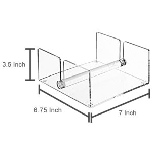 MyGift® Modern Clear Acrylic Napkin Holder for Table with Center Weighted Bar