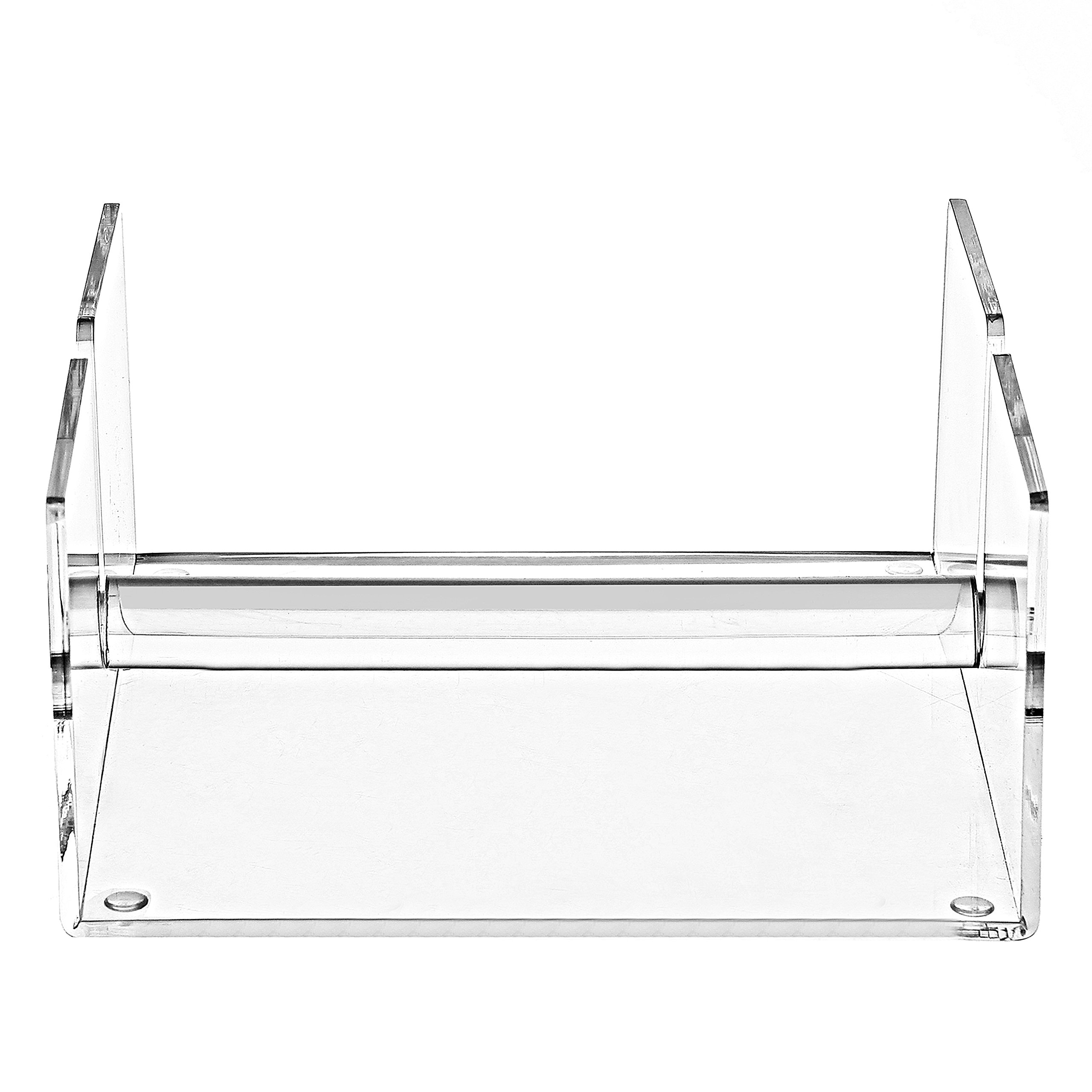 MyGift® Modern Clear Acrylic Napkin Holder for Table with Center Weighted Bar