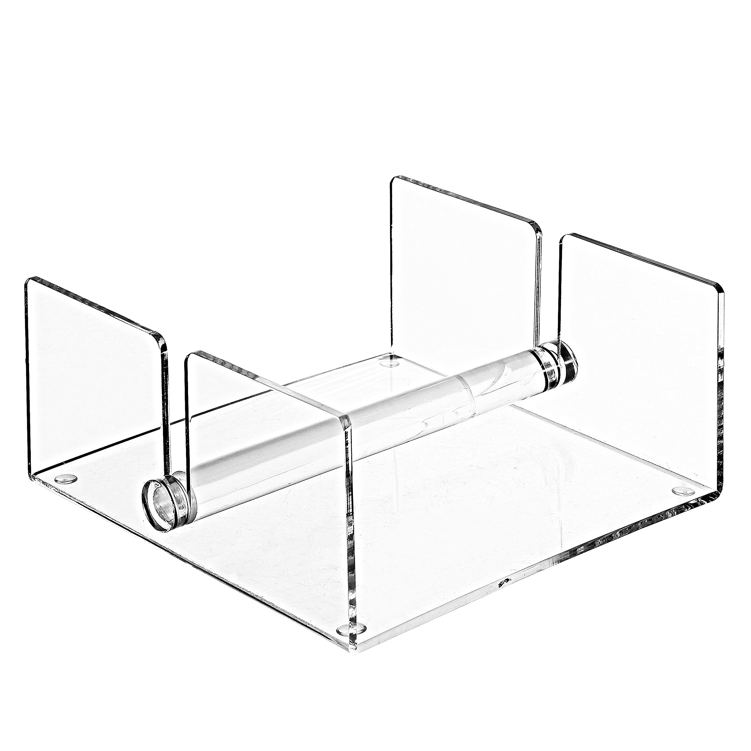 MyGift® Modern Clear Acrylic Napkin Holder for Table with Center Weighted Bar