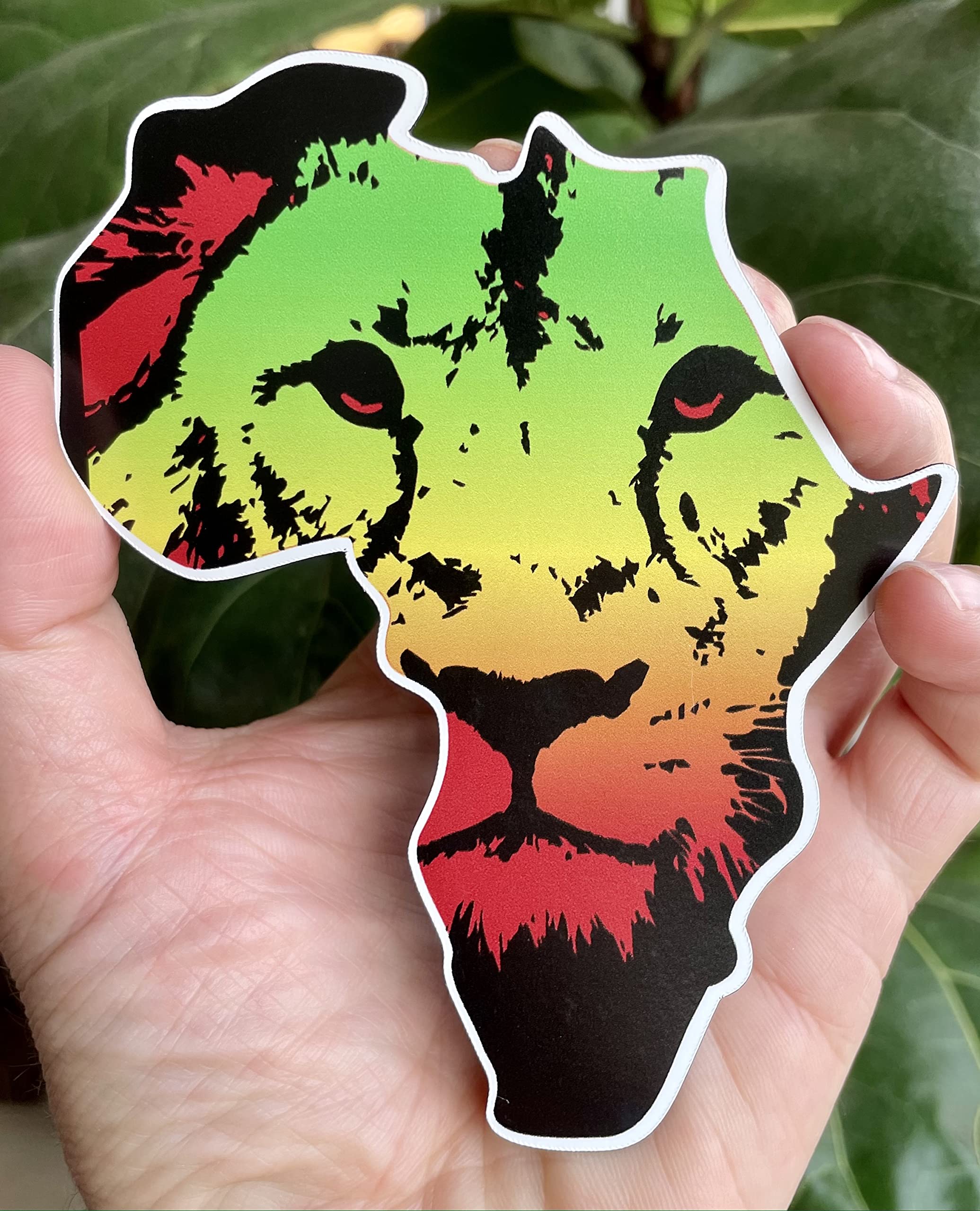 WickedGoodz Rasta African Lion Magnet - Africa Magnetic Car Decal