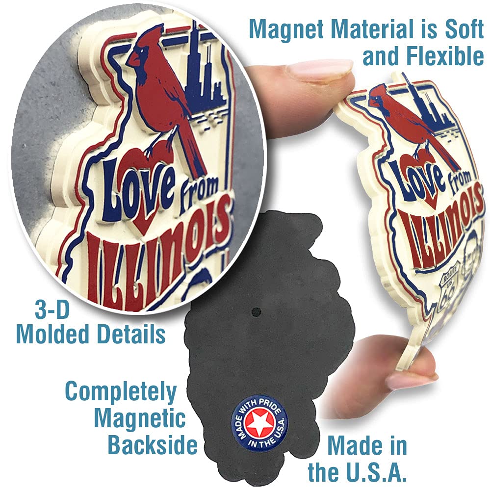 Ohio Six-Piece State Magnet Set by Classic Magnets, Includes 6 Unique Designs, Collectible Souvenirs Made in The USA