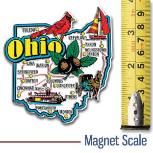 Ohio Six-Piece State Magnet Set by Classic Magnets, Includes 6 Unique Designs, Collectible Souvenirs Made in The USA