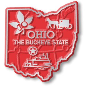 Ohio Six-Piece State Magnet Set by Classic Magnets, Includes 6 Unique Designs, Collectible Souvenirs Made in The USA