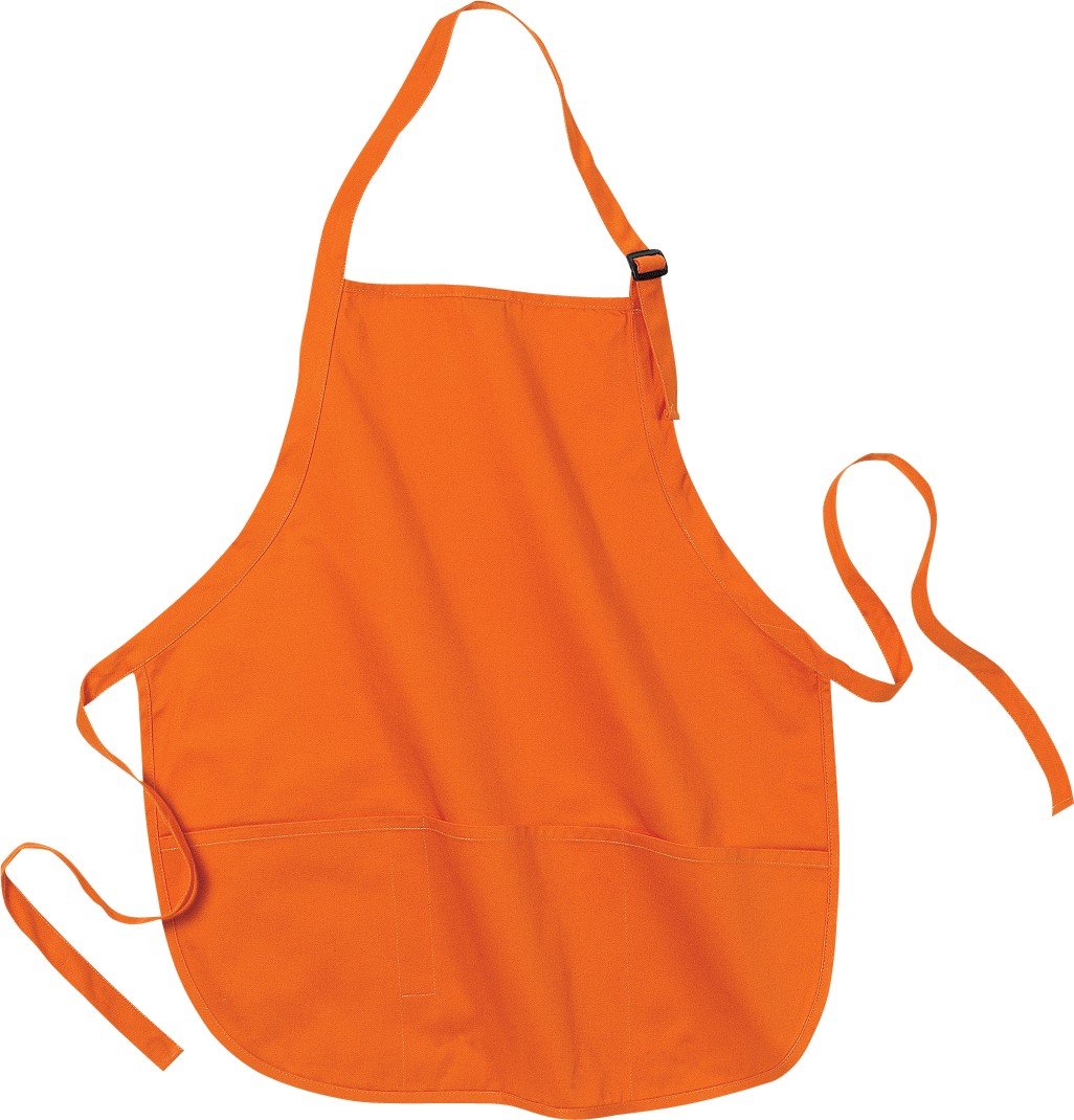 Medium Length Apron with Pouch Pockets by Port Authority, Orange