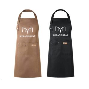 2 pcs black and khaki - waterproof apron with pockets - chef - kitchen - cooking - shop - teacher - butcher - grilling - barista - baking - teacher - work - men - women - dad - mom - retirement.