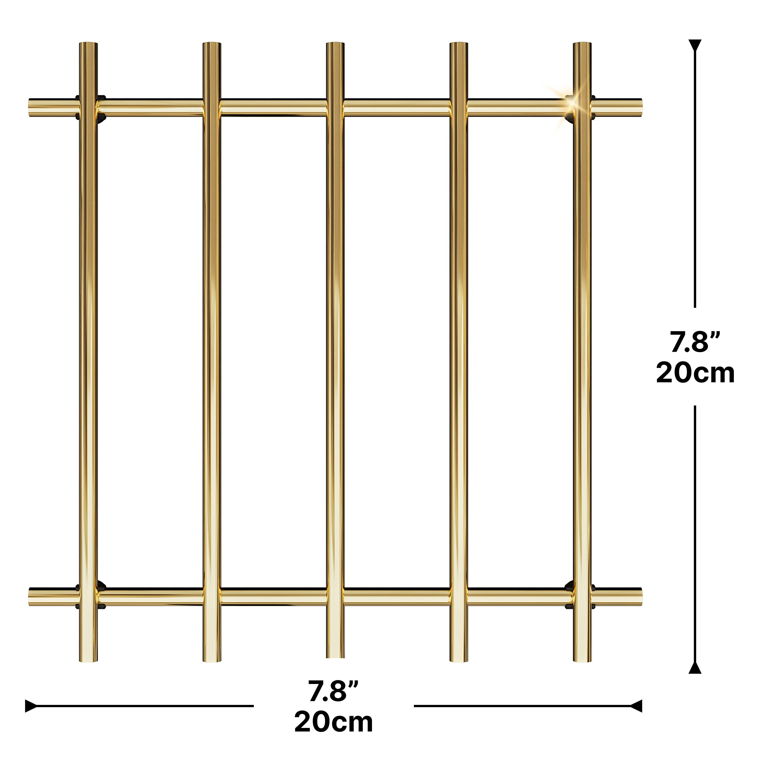 BENOLDY, Stainless Gold Chrome Color Metal Trivet for Hot Dishes, Pots and Pans, Kitchen Heat Resistant Elegant Design Trivet with Non-Scratch Non-Slip countertop Plastics