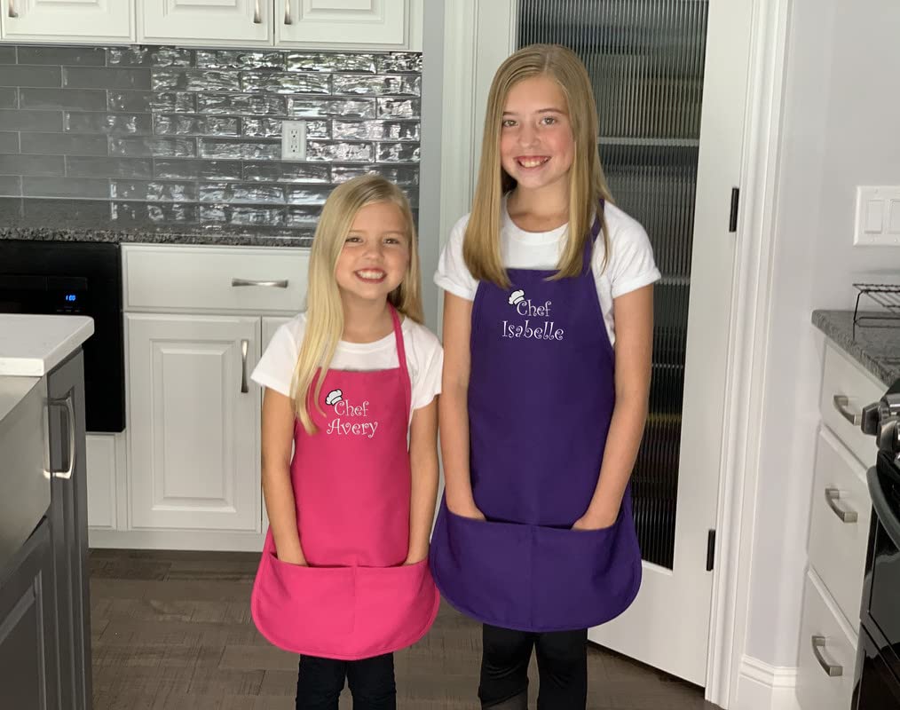 Personalized Kids Apron - Chef Apron for Kids - Add a Name to Personalize Kids Aprons for Girls or Boys