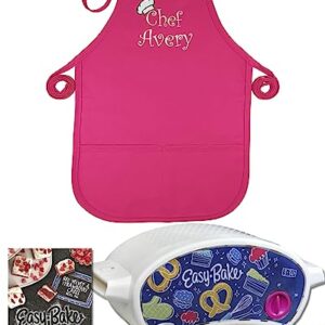 Easy Bake Oven Bundle - Easy Bake Oven - Personalized Kids Apron - 1 Easy Bake Mix (included mix may vary)