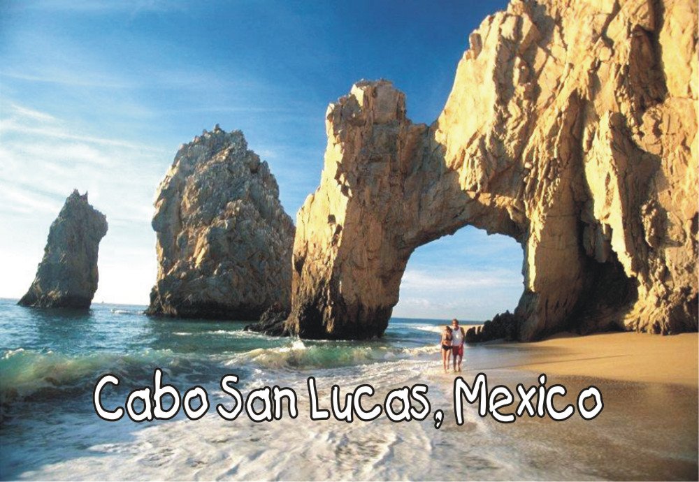 Cabo San Lucas, Mexico, Beach, Ocean, MX, Souvenir 2 x 3 inch Fridge Photo Magnetic Back