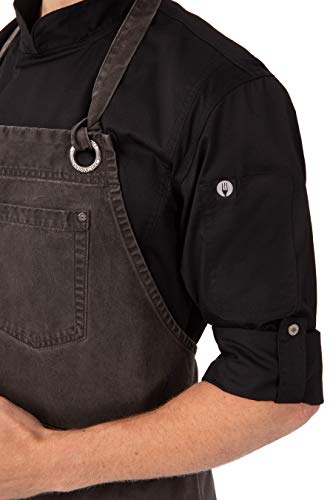 Chef Works Unisex Dorset Chefs Bib Apron, Pewter, One Size