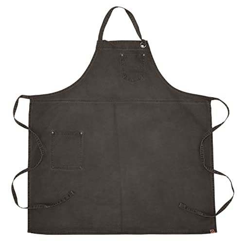 Chef Works Unisex Dorset Chefs Bib Apron, Pewter, One Size