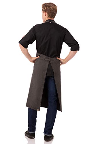 Chef Works Unisex Dorset Chefs Bib Apron, Pewter, One Size