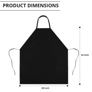 Utopia Wear Chef Kitchen Bib Aprons (2-Pack, Black)