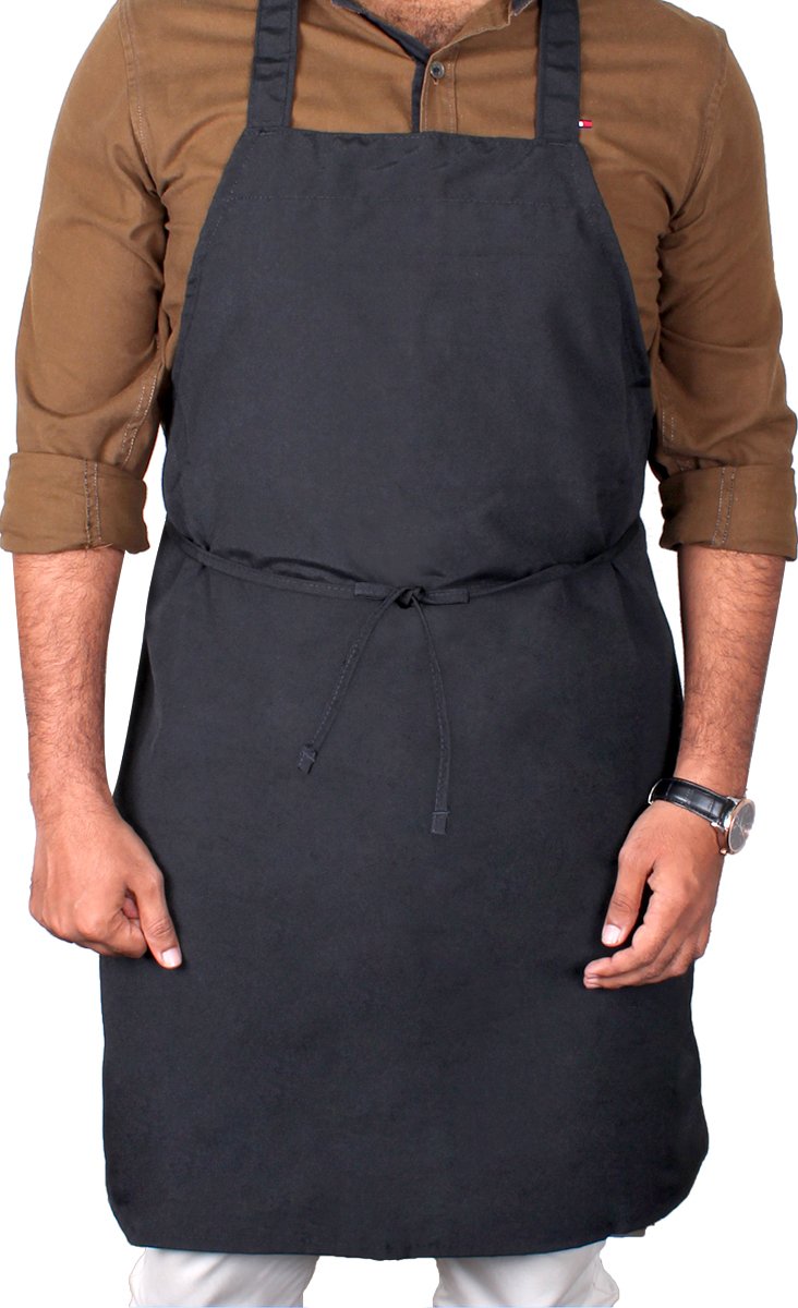 Utopia Wear Chef Kitchen Bib Aprons (2-Pack, Black)