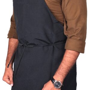 Utopia Wear Chef Kitchen Bib Aprons (2-Pack, Black)