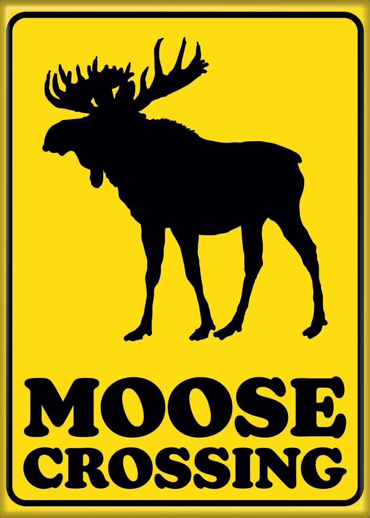 Ata-Boy Canada Magnet - Moose Crossing 2.5" x 3.5" Magnet for Refrigerators, Whiteboards & Locker Decorations…