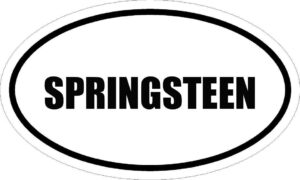 magnet 6" printed springsteen name oval euro oval style decal magnet for any metal surface