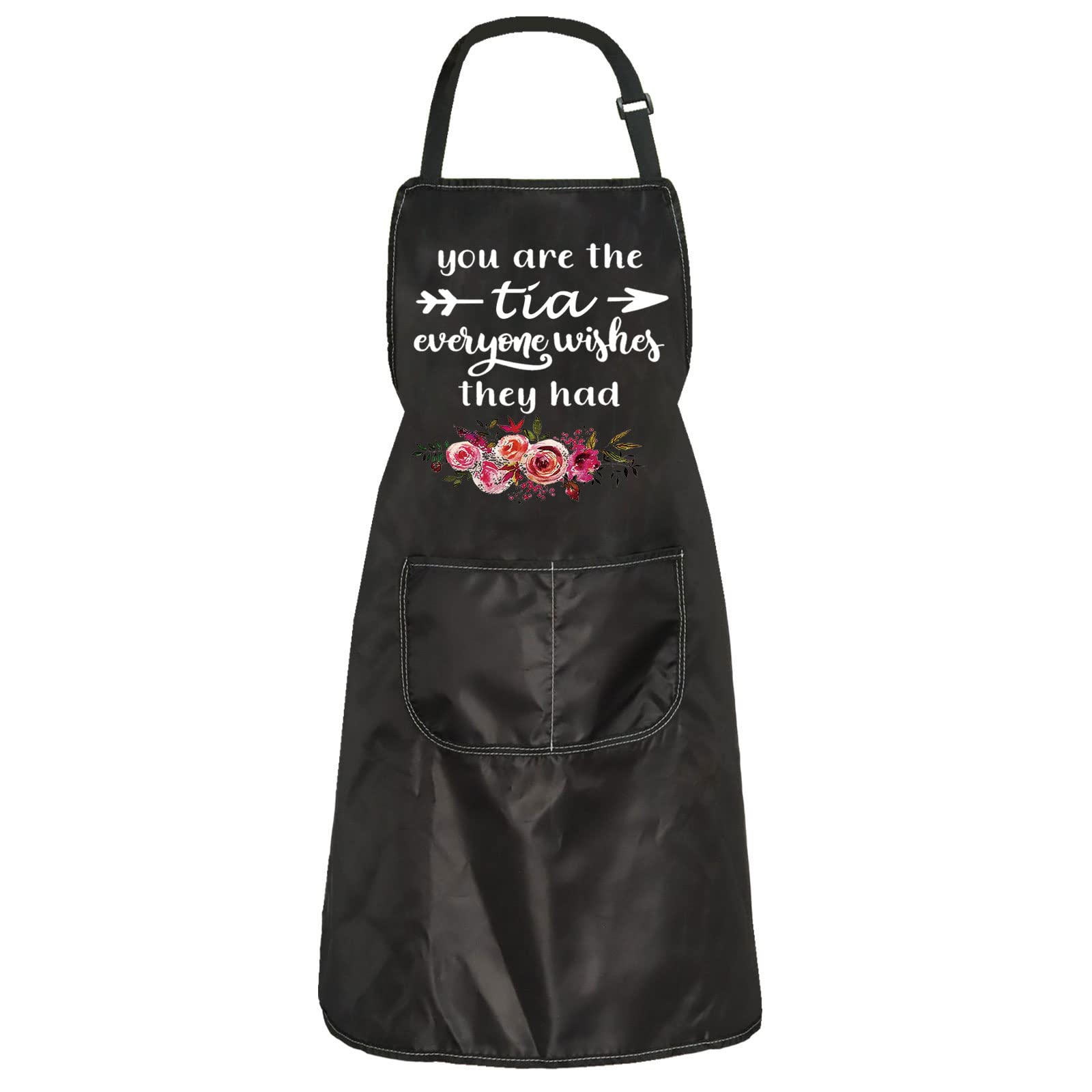 ZJXHPO Best Tia Ever Gift From Niece Aunt Tia Auntie Appreciation Gift You're The Tia Everyone Wishes They Had Apron Gift (Tia apron)