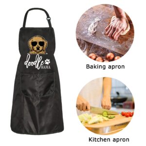 ZJXHPO Doodle Groomer Stylist Apron Golden Doodle Mama Cooking Baking Kitchen Apron Doodle Mom Bib Apron (Doodle apron)