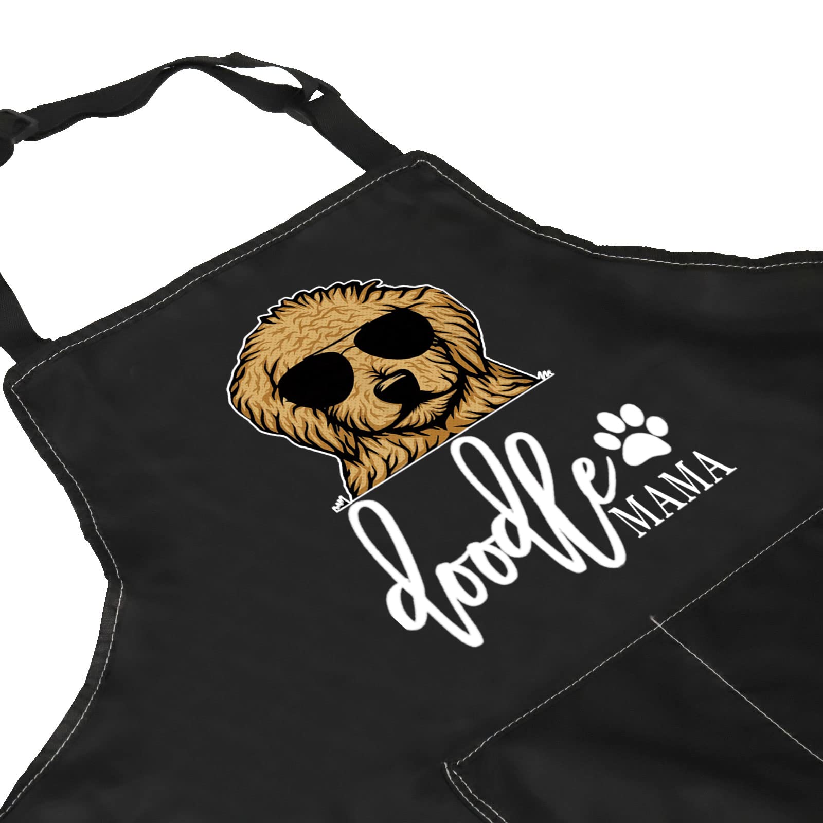 ZJXHPO Doodle Groomer Stylist Apron Golden Doodle Mama Cooking Baking Kitchen Apron Doodle Mom Bib Apron (Doodle apron)