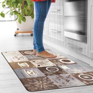 Rugshop Coffee Kitchen Anti Fatigue Standing Mat 18" x 30" Brown